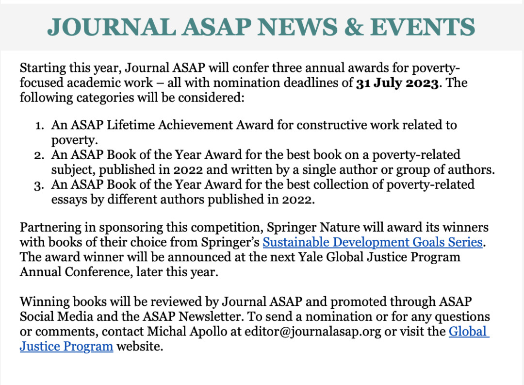 2023 Spring Newsletter – ASAP – Academics Stand Against Poverty